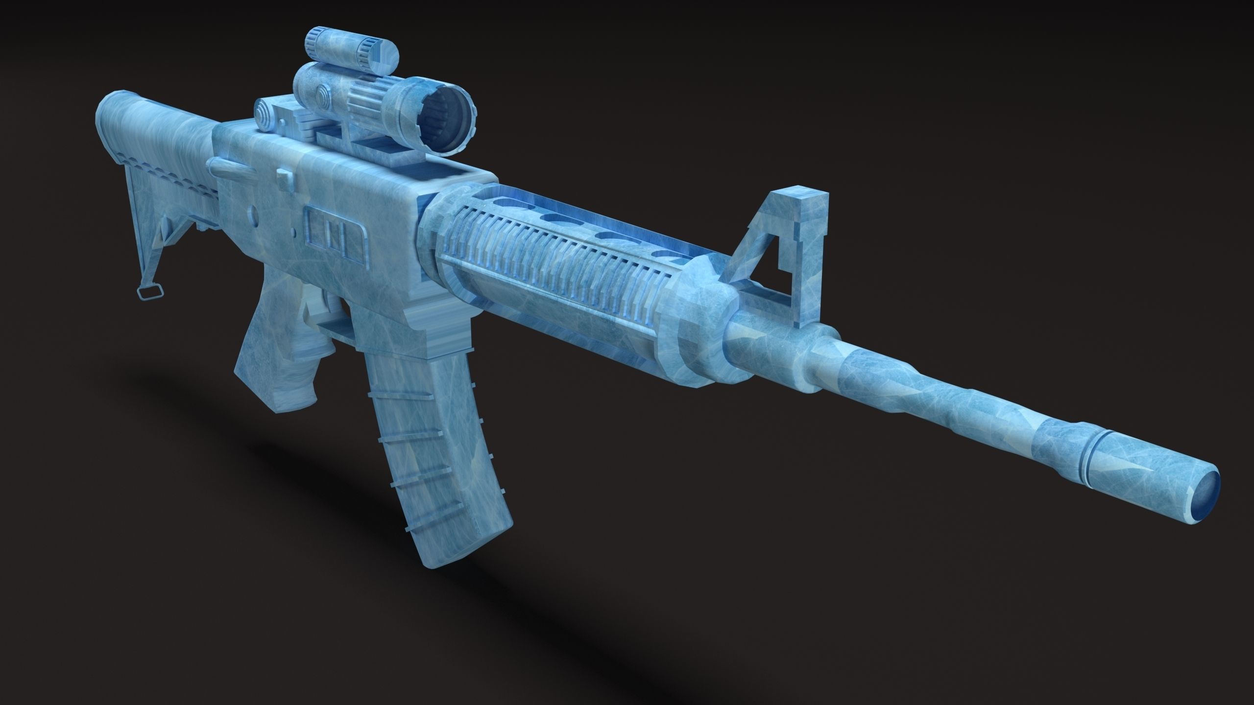 Pubg Weapon M416 Glacier free 3D model | CGTrader