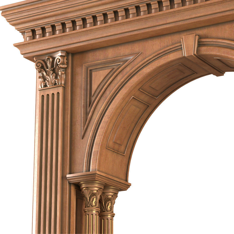 Arched doorway wood Arch in classic style 3D model | CGTrader