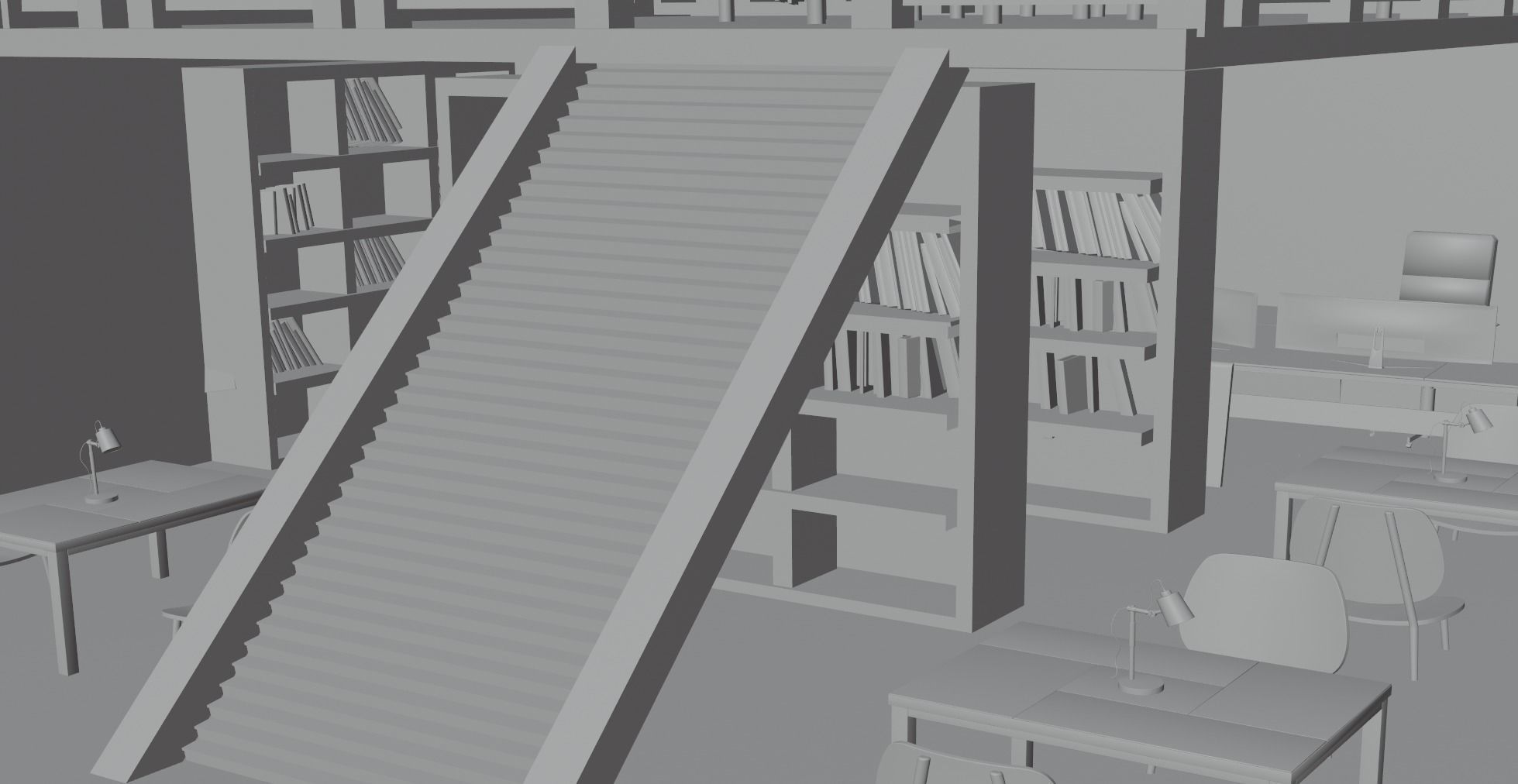 Isometric Library 3D model | CGTrader