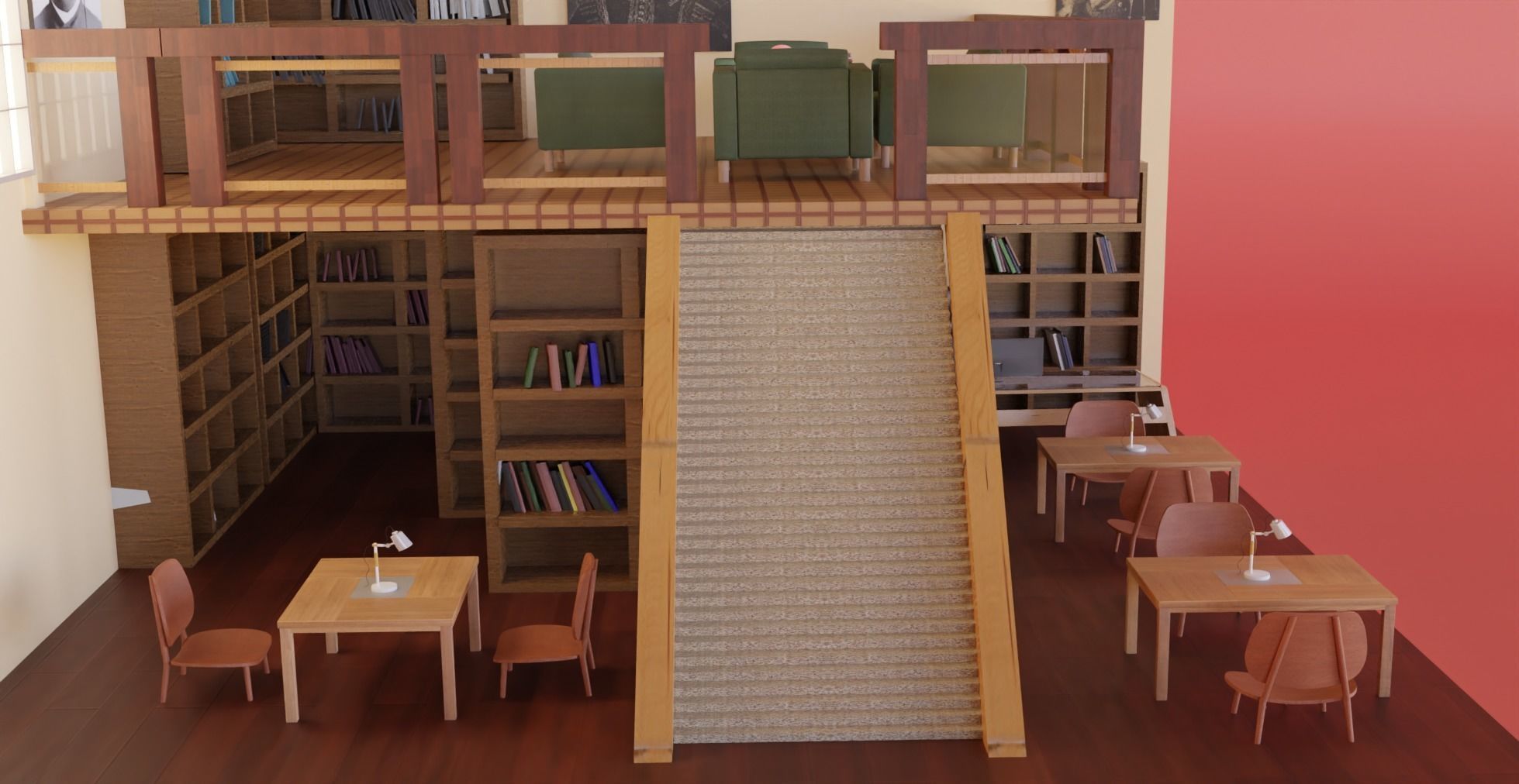 Isometric Library 3D model | CGTrader