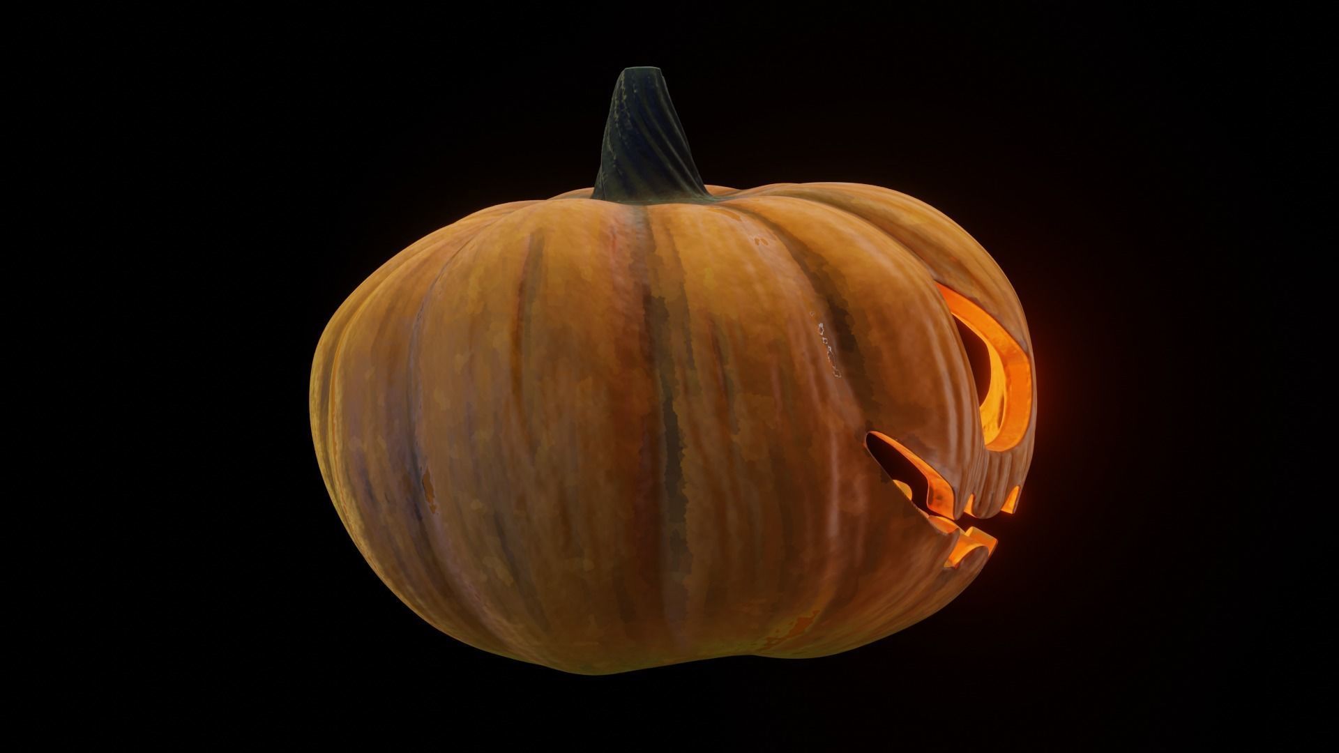Pumpkin model with stylized texture 3D model animated rigged | CGTrader