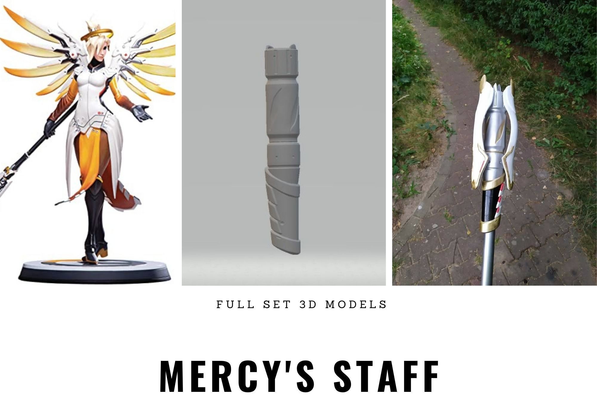 Mercy Overwatch 2 staff 3D model 3D printable | CGTrader