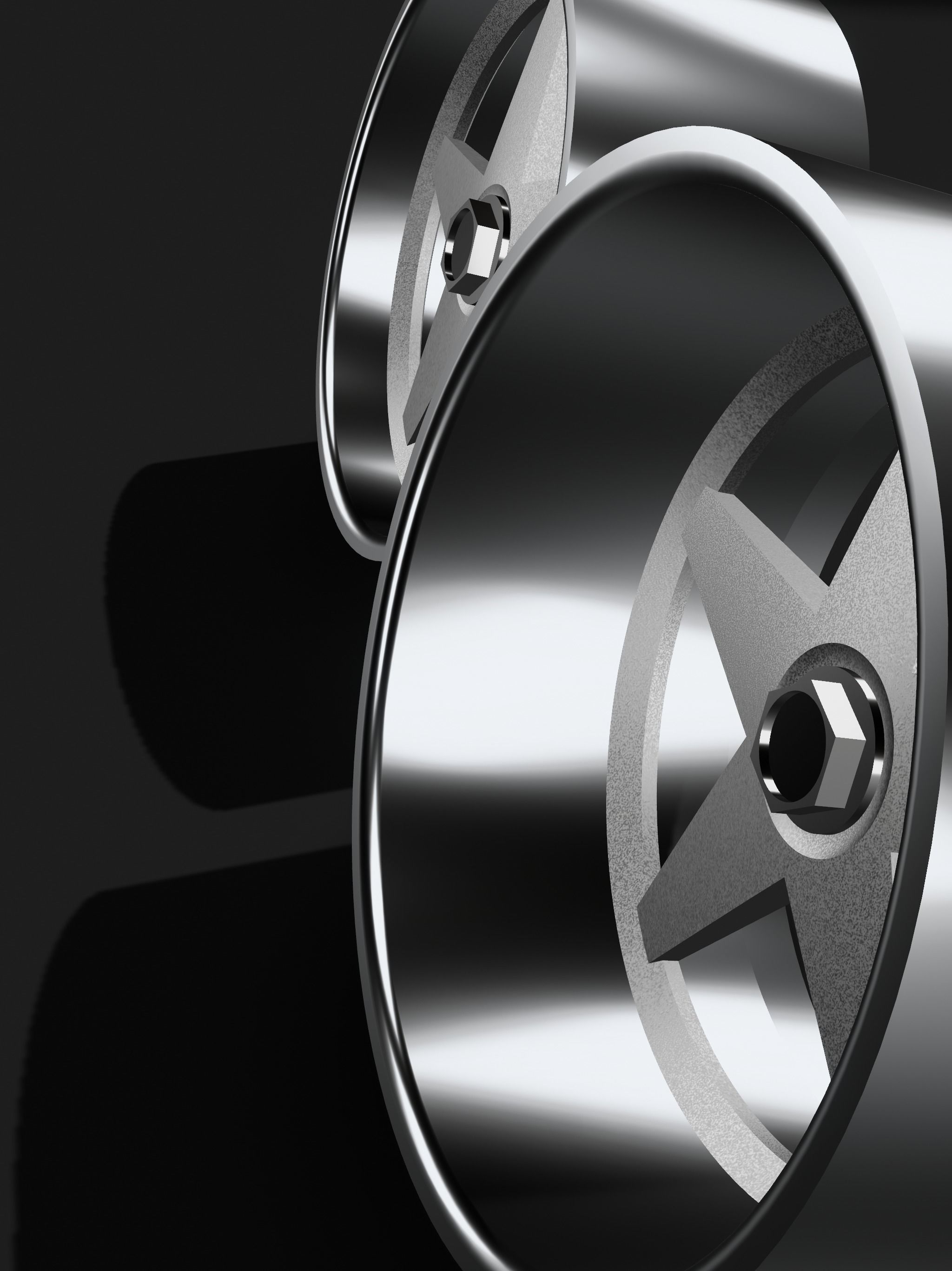 Momo Star 3 Pce Wheels Staggered Rims Deep Dish 3d Model 3d Printable Cgtrader
