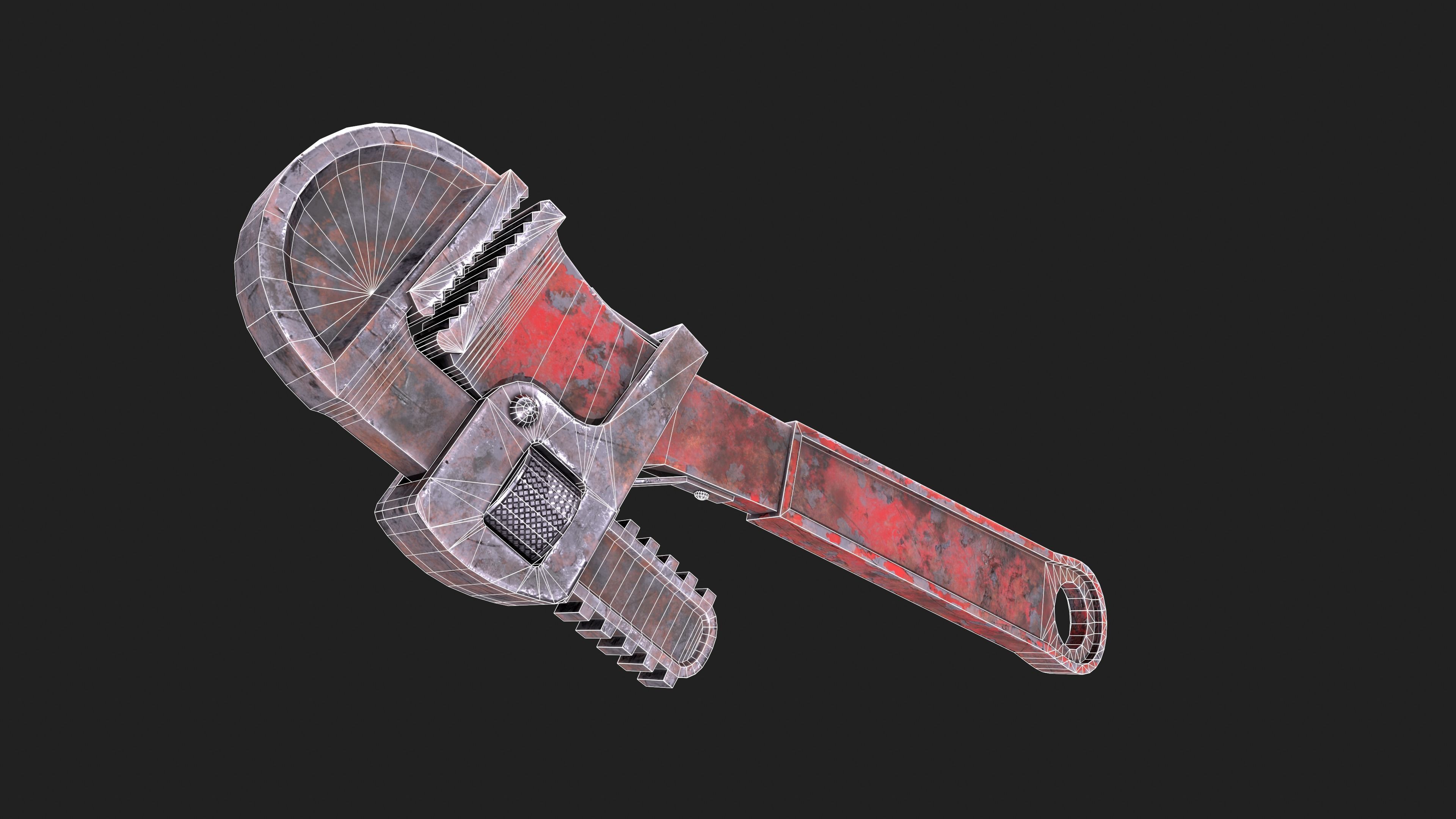 3D model Game Ready Rusty Wrench VR / AR / low-poly | CGTrader