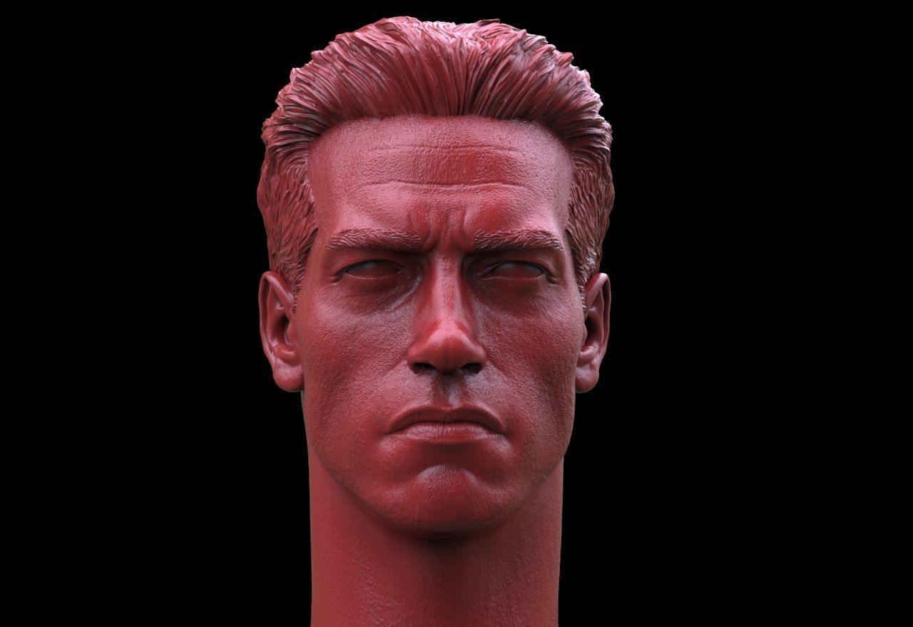 Terminator - Arnold Schwarzenegger Head 3D model 3D printable | CGTrader