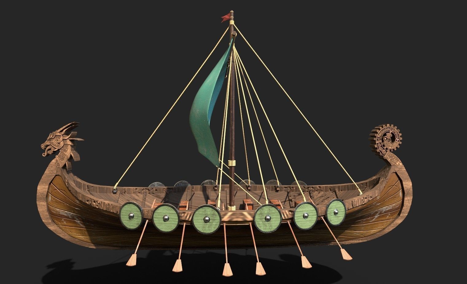 Viking Longship 3D model | CGTrader