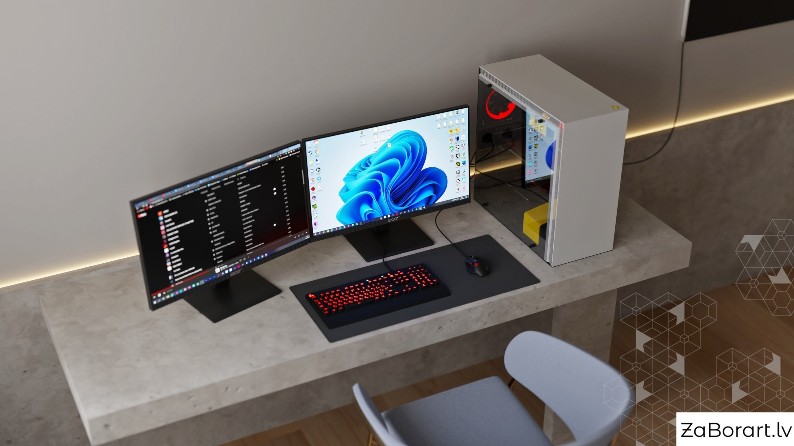 3D model Interior Design of Gaming room VR / AR / low-poly | CGTrader