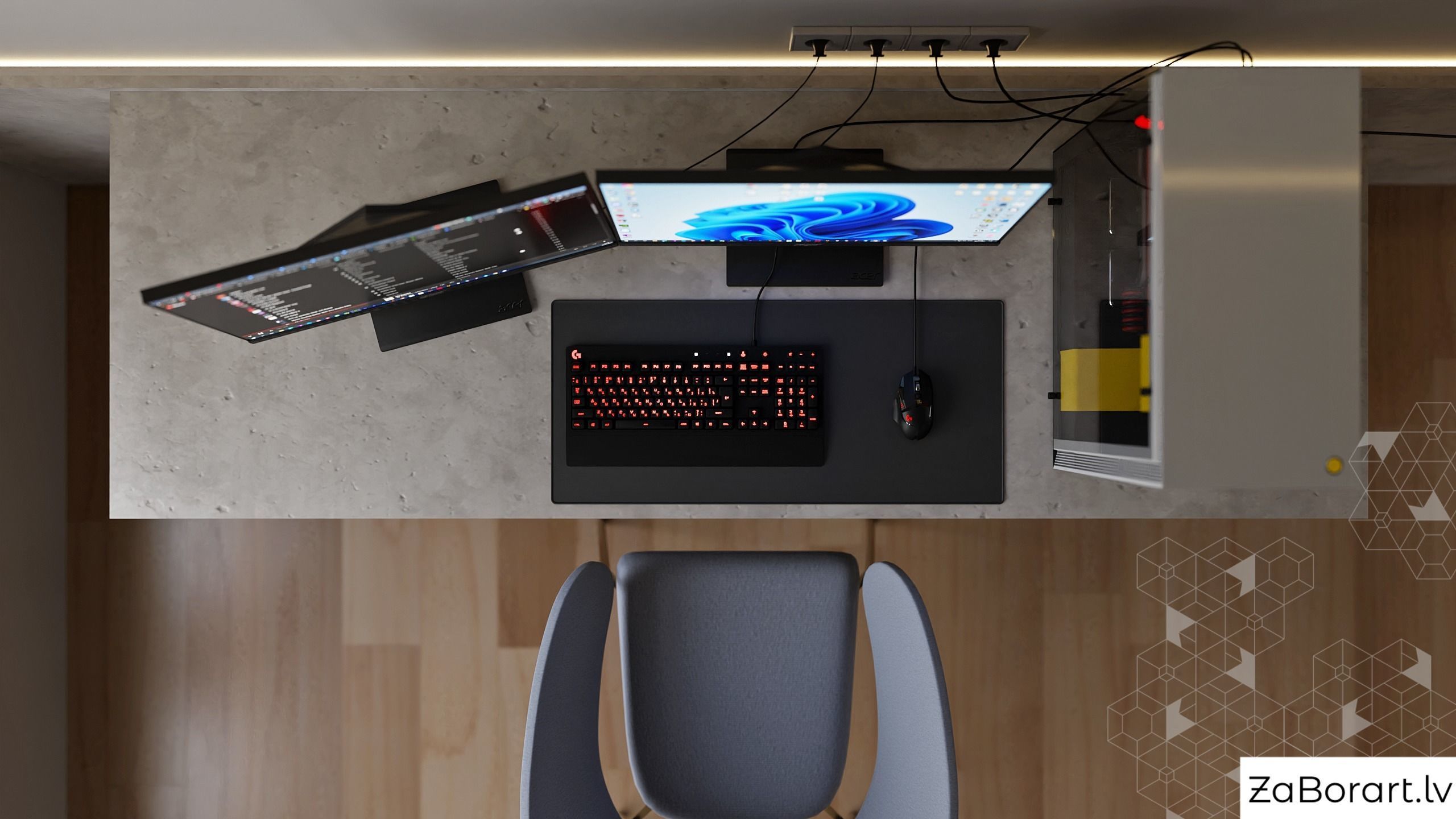 3D model Interior Design of Gaming room VR / AR / low-poly | CGTrader