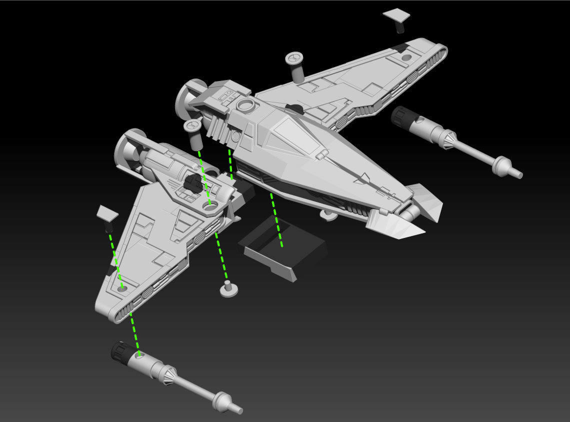 Liberator Starfighter 3D model 3D printable | CGTrader