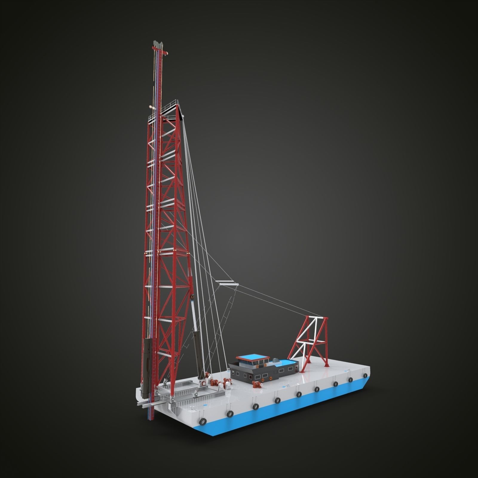 Offshore barge II 3D model | CGTrader