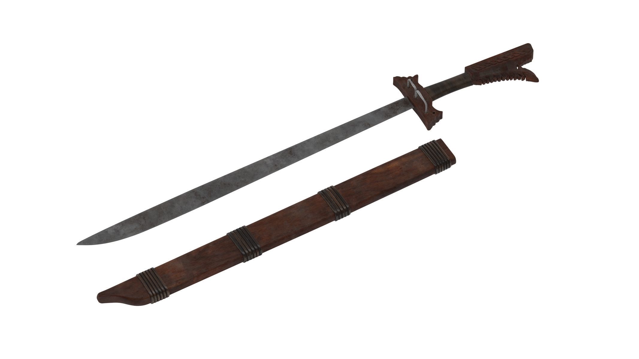 3D model Kampilan Sword VR / AR / low-poly | CGTrader