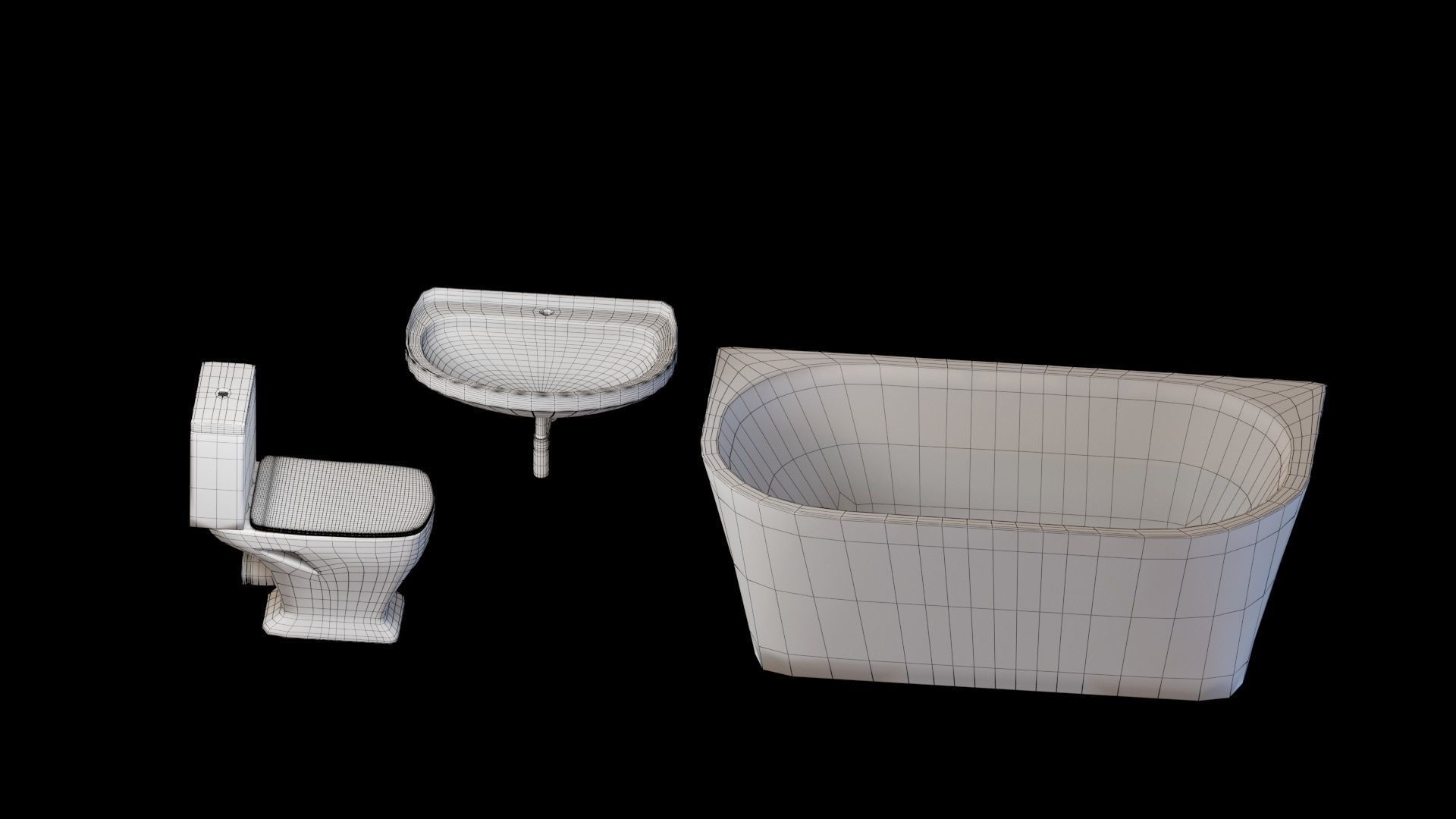 collection 3d model bath toilet sink 3D model | CGTrader