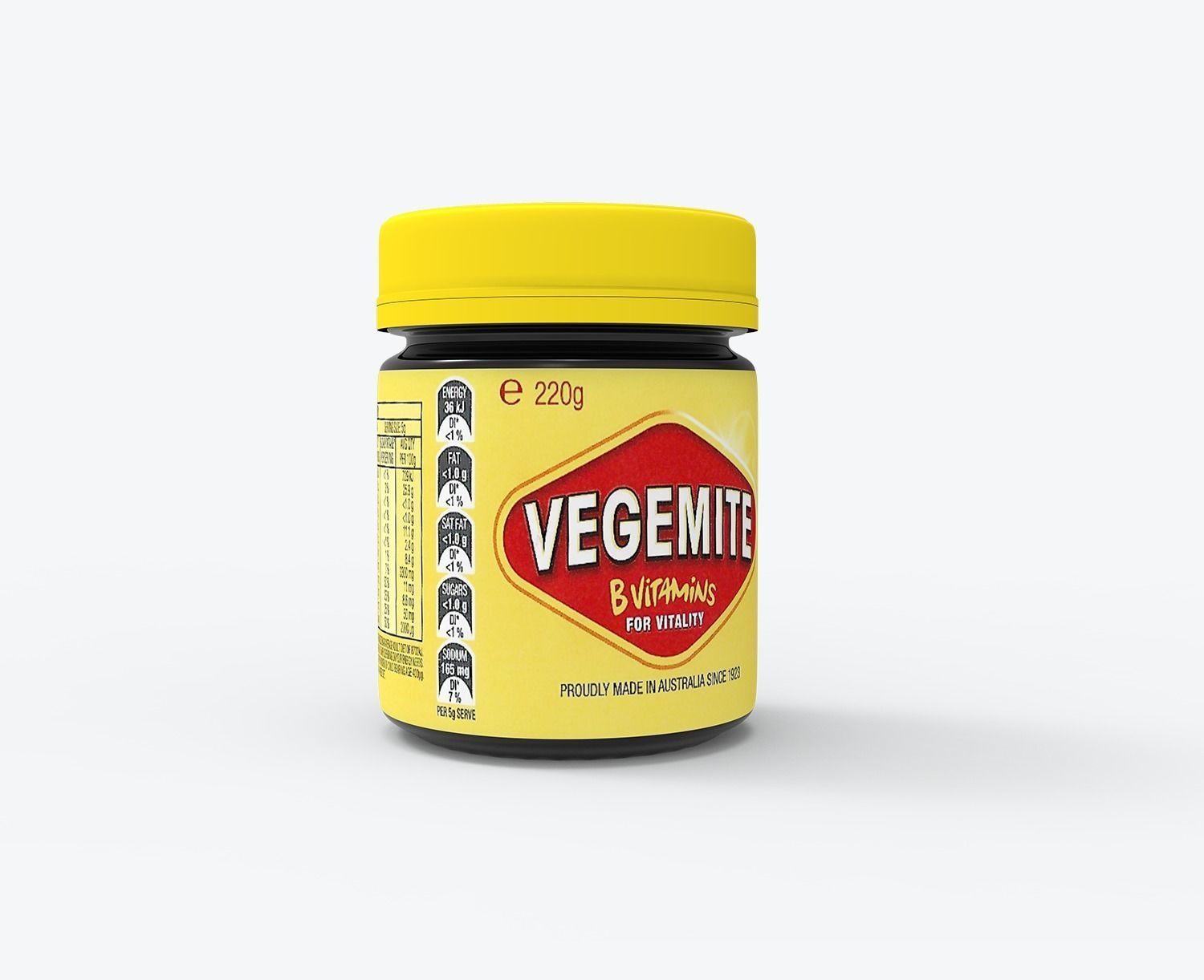 Vegemite Pot 220g - Made in Australia 3D model | CGTrader