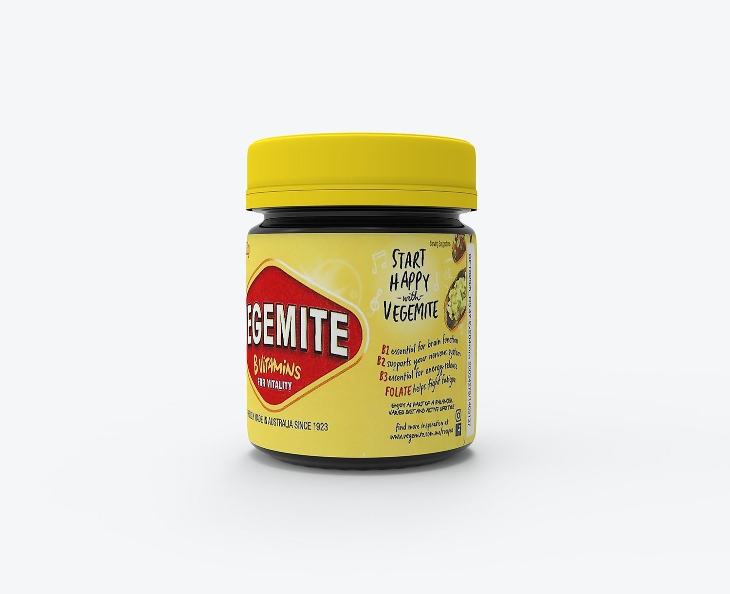 Vegemite Pot 220g - Made in Australia 3D model | CGTrader