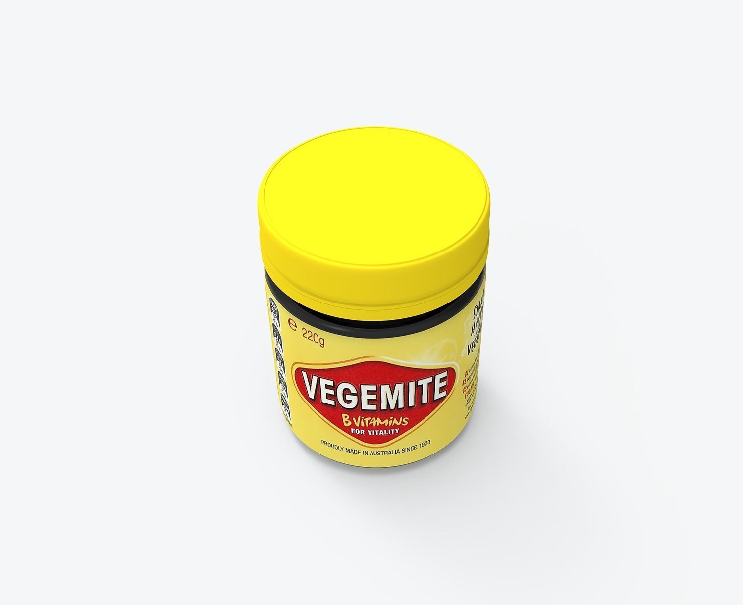Vegemite Pot 220g - Made in Australia 3D model | CGTrader