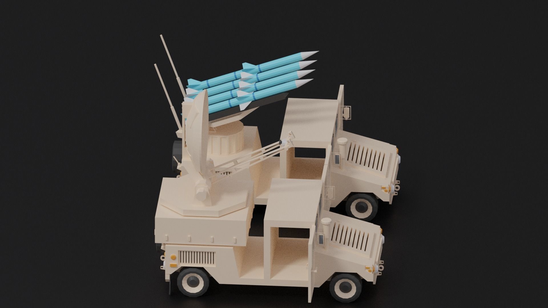 3D model Cartoon HUMVEE Military Hummer Collection VR / AR / low-poly ...