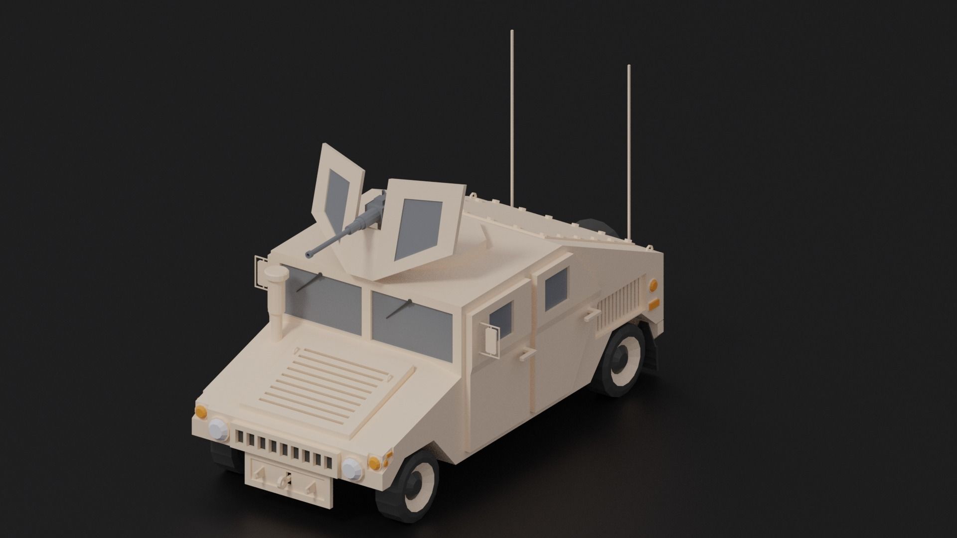 3D model Cartoon HUMVEE Military Hummer Collection VR / AR / low-poly ...