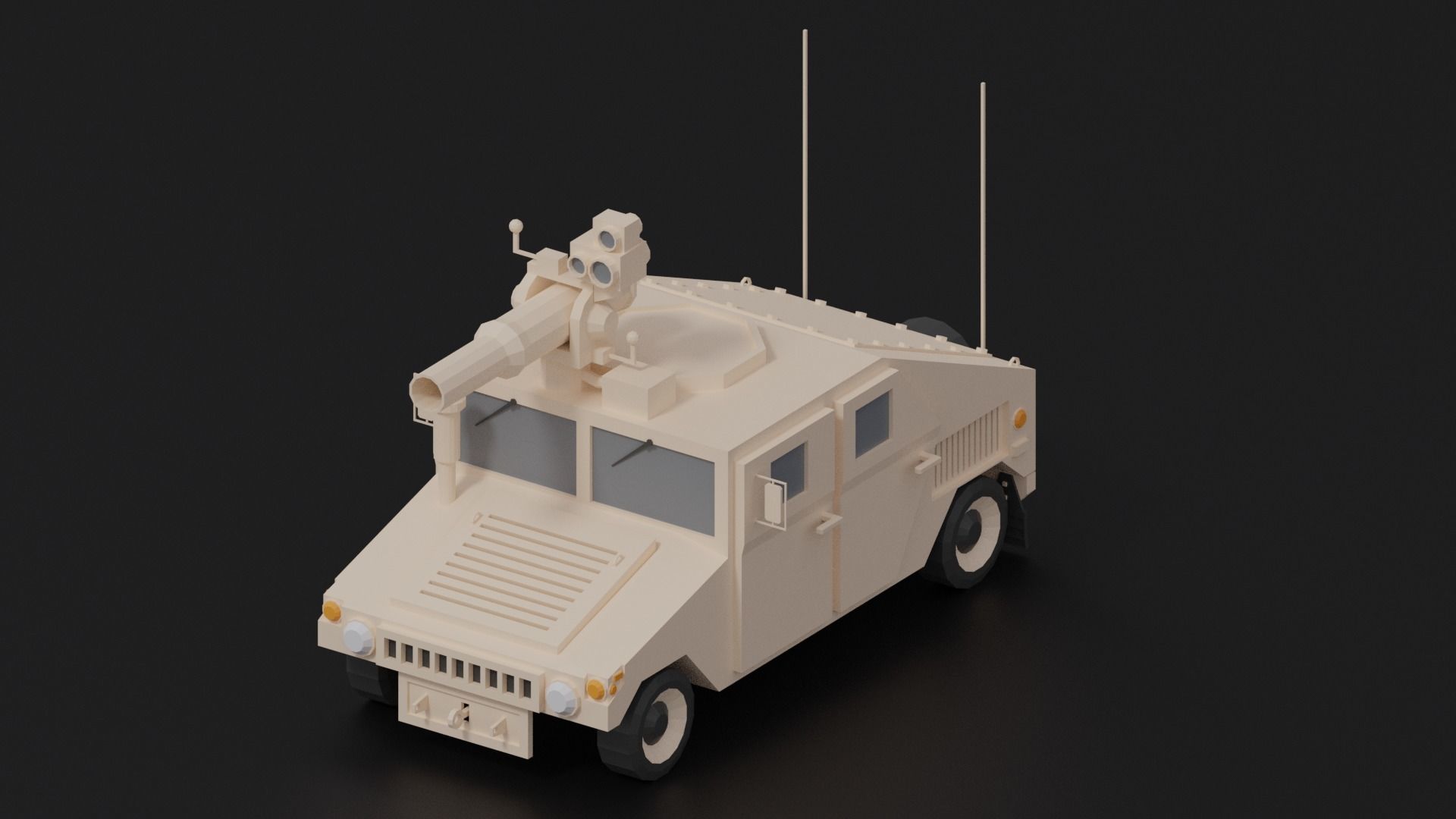 3D model Cartoon HUMVEE Military Hummer Collection VR / AR / low-poly ...