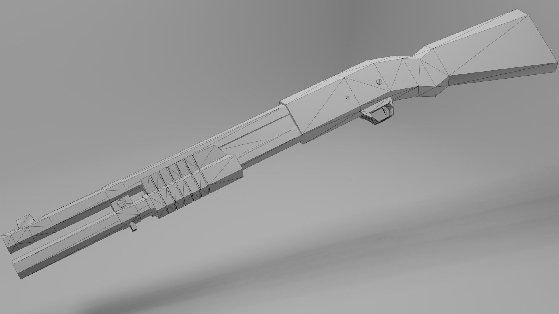 Low poly shotgun free VR / AR / low-poly 3D model | CGTrader