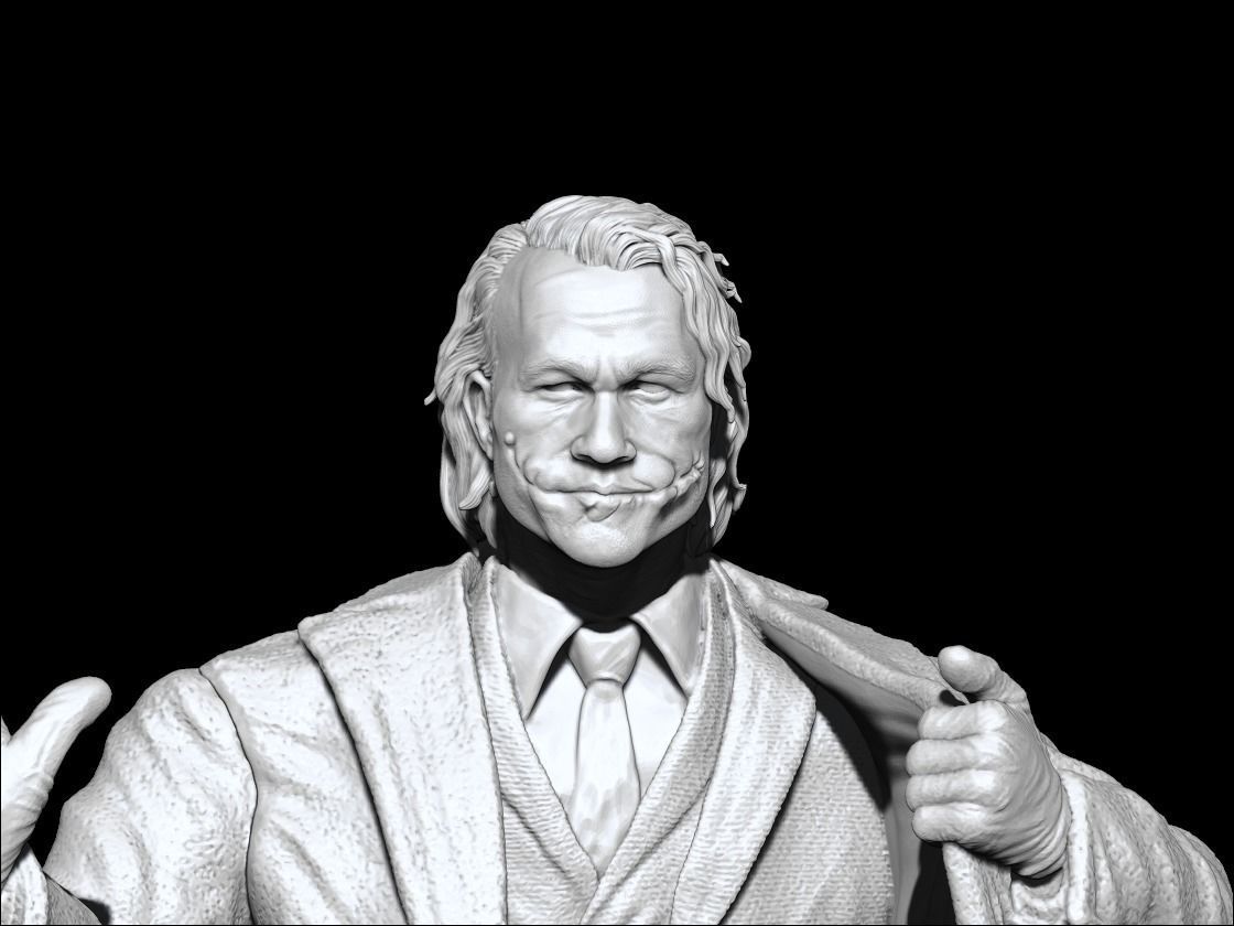 joker heath ledger 3D model 3D printable | CGTrader