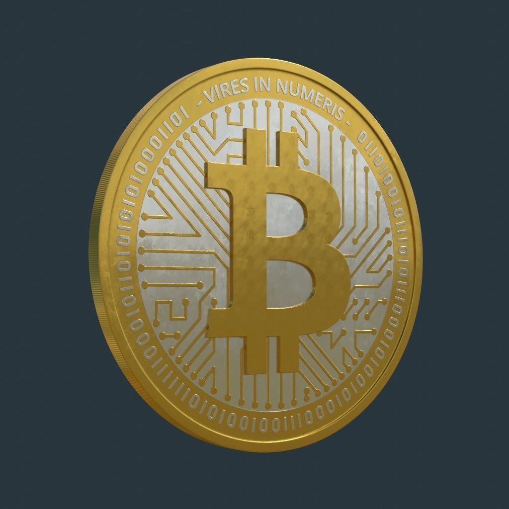 Bitcoin BTC - Cryptocurrency Coin free 3D model | CGTrader