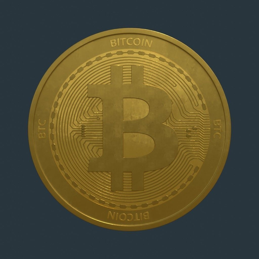 Bitcoin BTC - Cryptocurrency Coin free 3D model | CGTrader