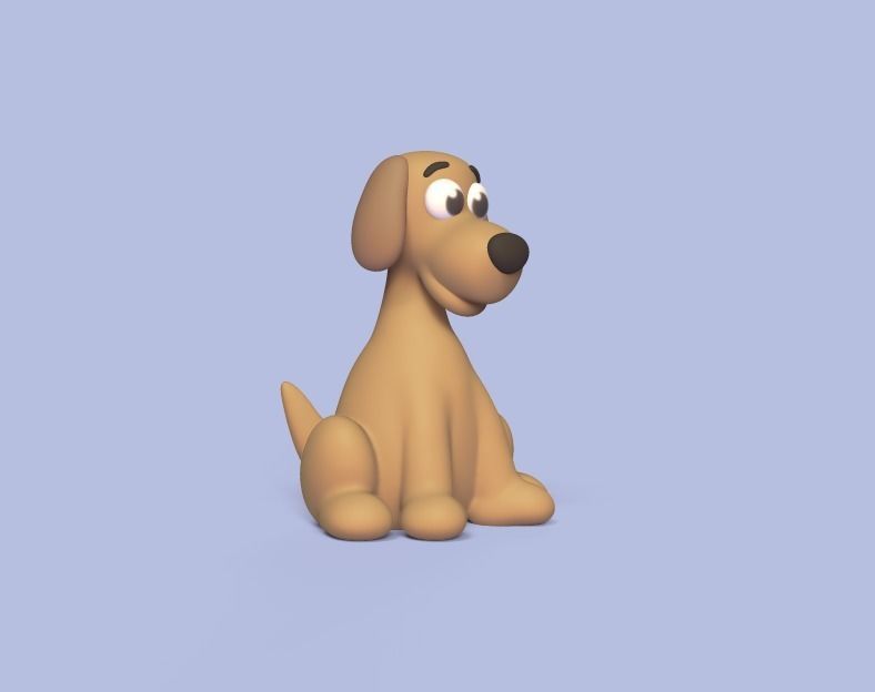 Stylized Dog 3D model 3D printable | CGTrader