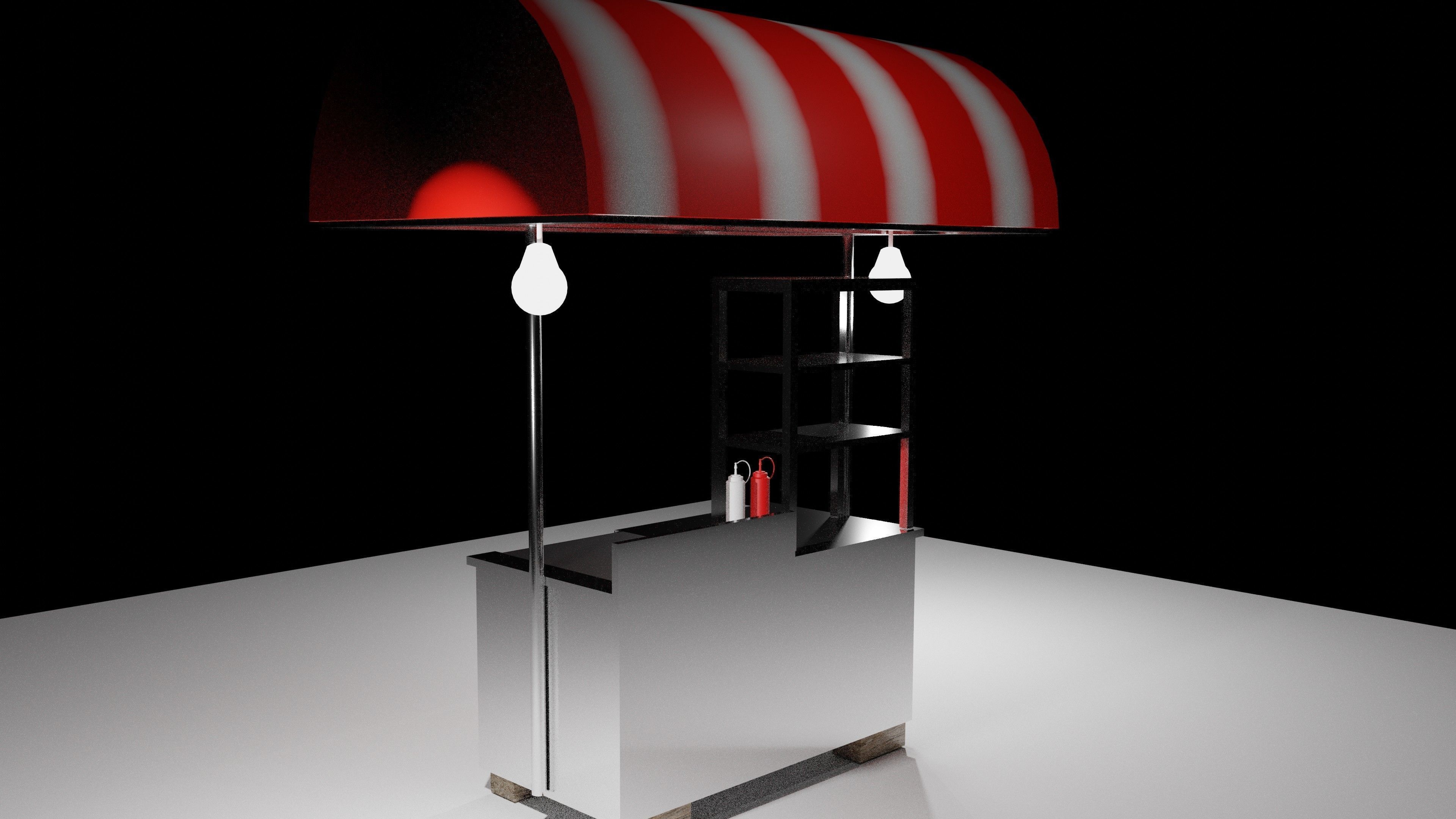 Burger stall free VR / AR / low-poly 3D model | CGTrader