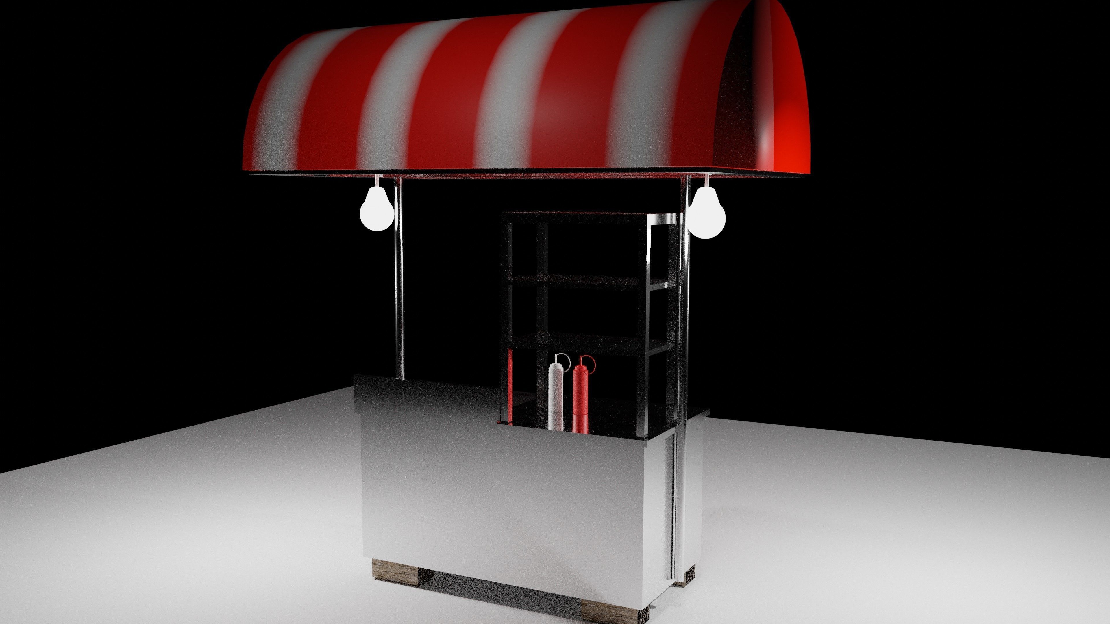 Burger stall free VR / AR / low-poly 3D model | CGTrader
