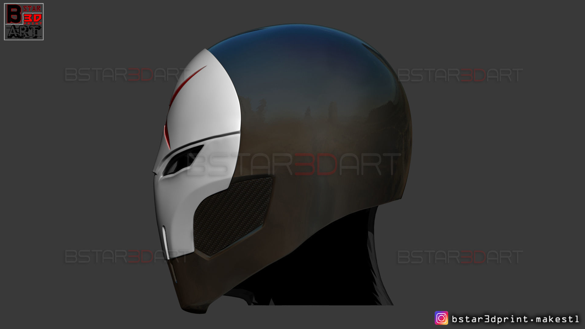 Red X Helmet - DC comics 3D model 3D printable | CGTrader
