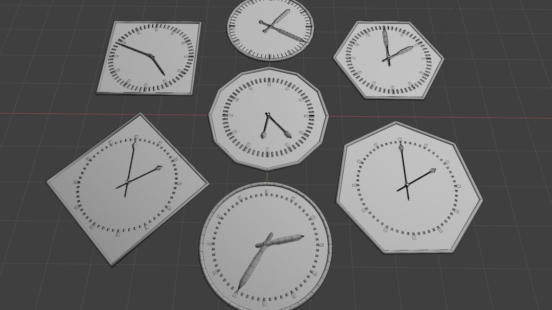 3D model Clock - Geometry nodes VR / AR / low-poly | CGTrader