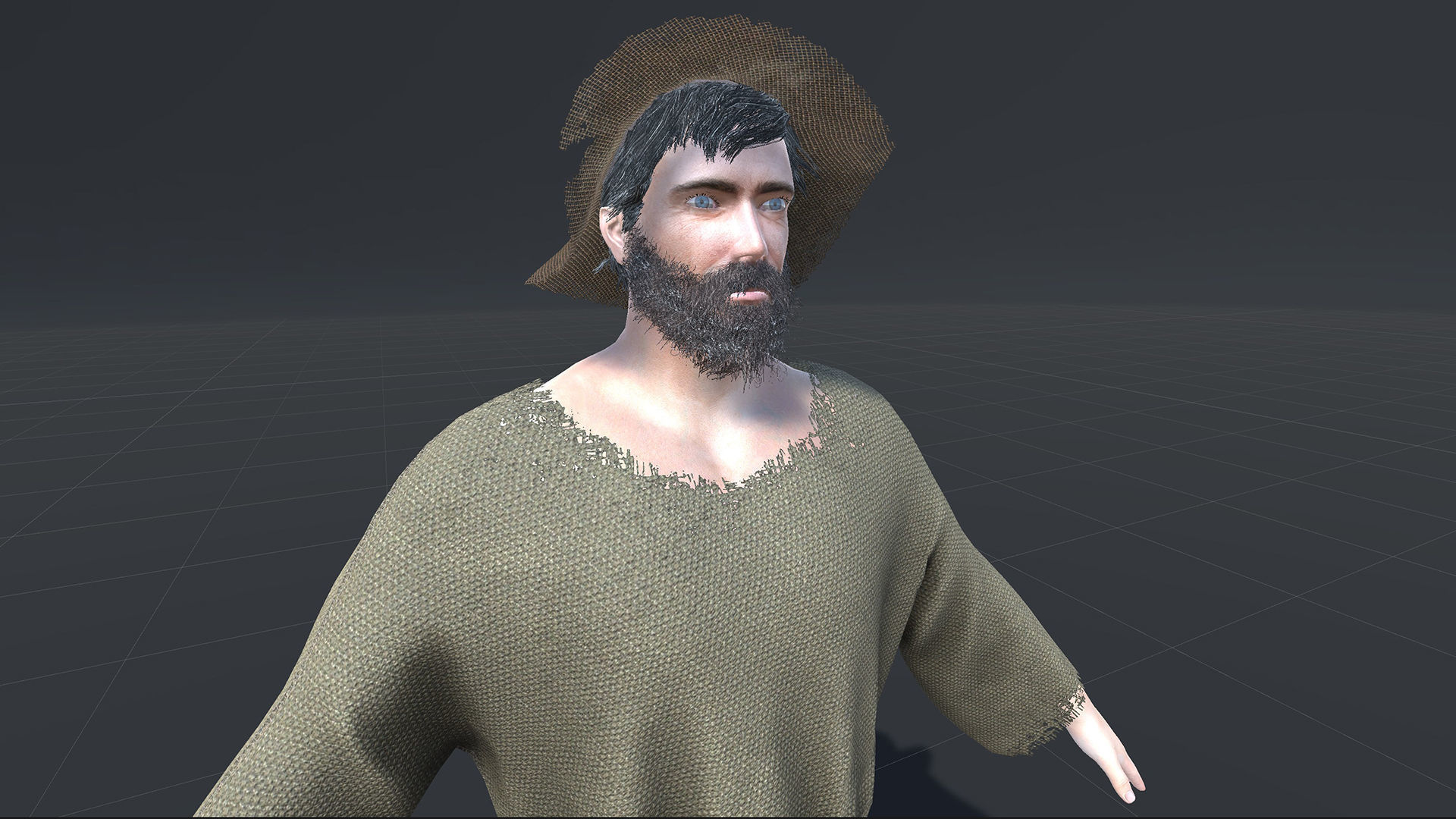 3D model Peasant man VR / AR / low-poly rigged | CGTrader