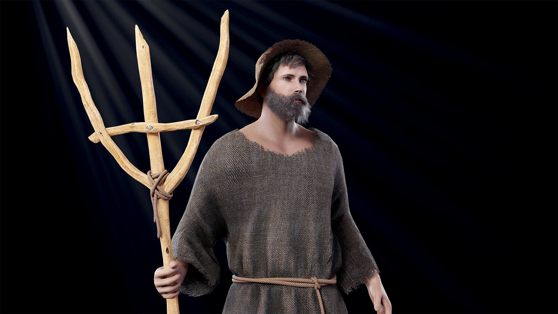 3D model Peasant man VR / AR / low-poly rigged | CGTrader