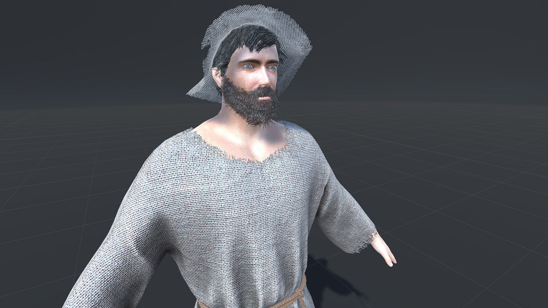 3D model Peasant man VR / AR / low-poly rigged | CGTrader
