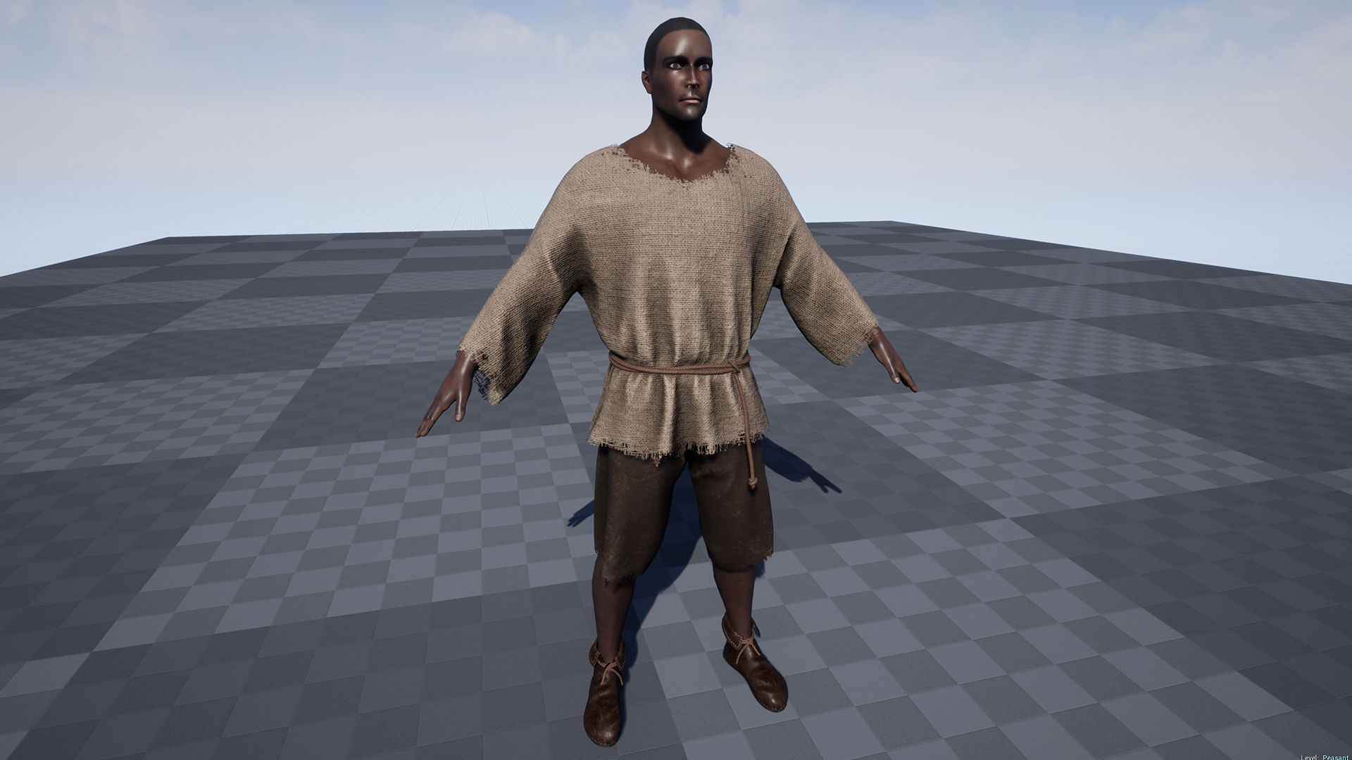 3D model Peasant man VR / AR / low-poly rigged | CGTrader