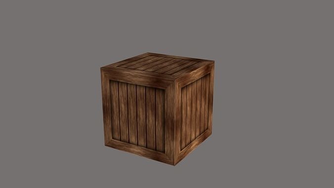 Wooden Box Low poly Game Asset free VR / AR / low-poly 3D model | CGTrader