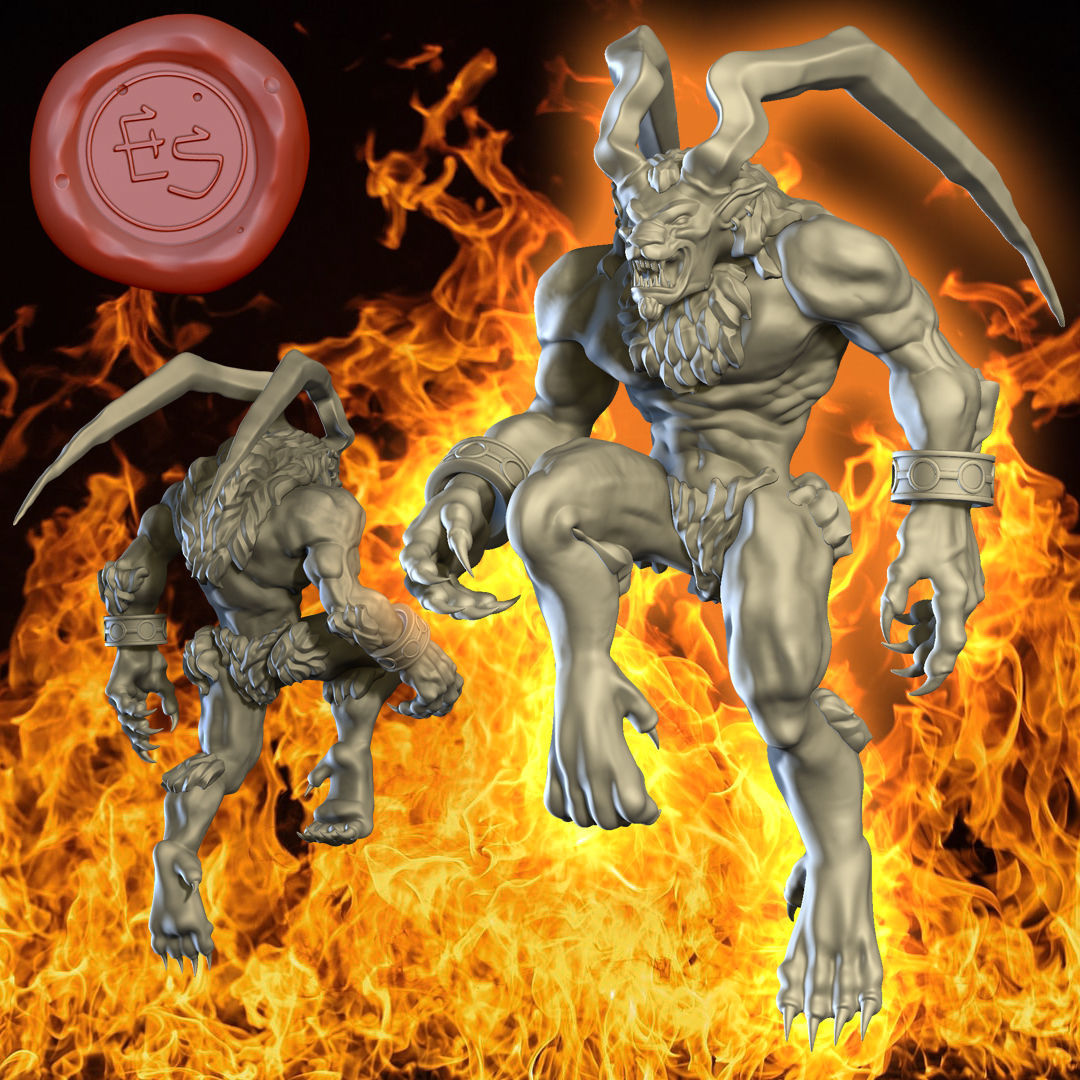 Ifrit Fire Demon from Final Fantasy VIII 3D Print Miniature 3D model 3D ...