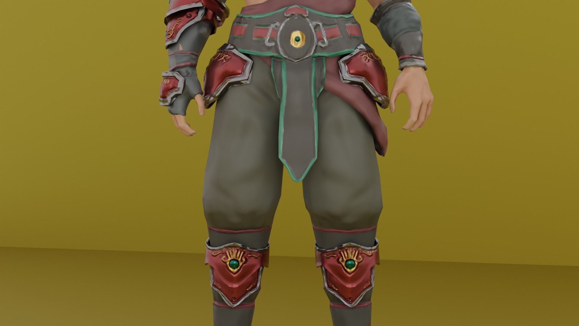 3D model Warrior Character Model- Ulan Low-poly 3D model VR / AR / low ...