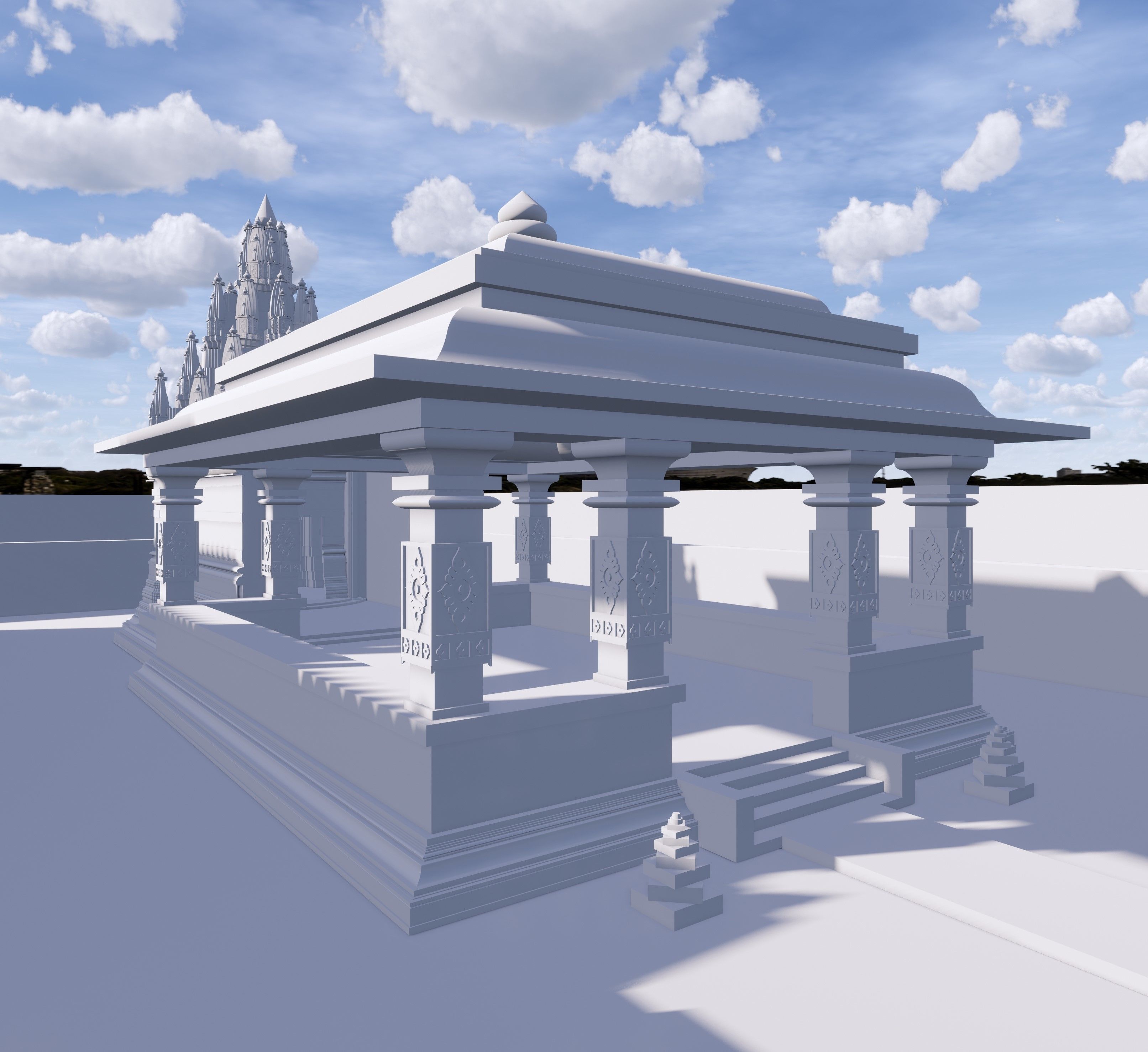 indian hindu temple 3d modal 3D model | CGTrader