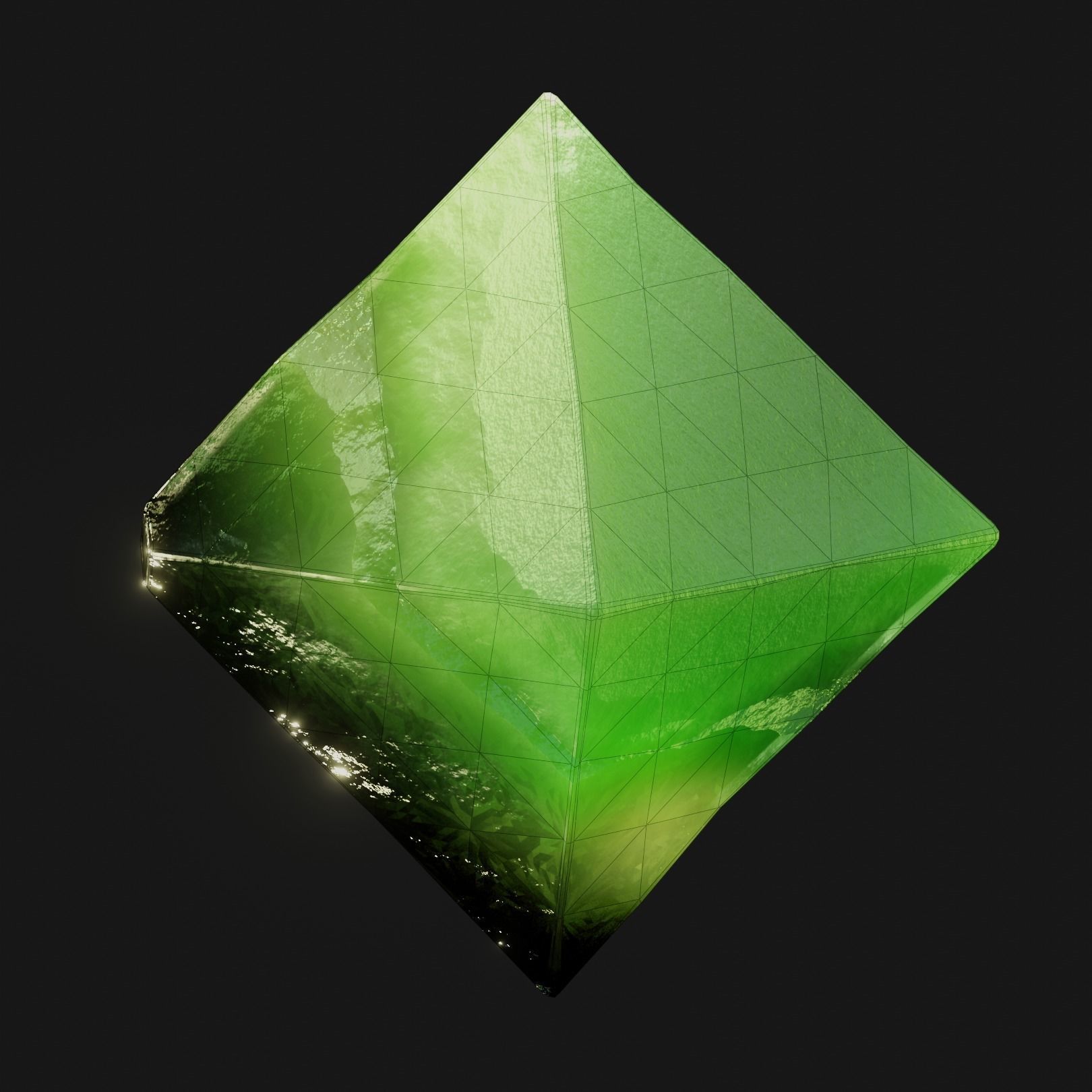 3D model Fluorite Octahedron VR / AR / low-poly | CGTrader