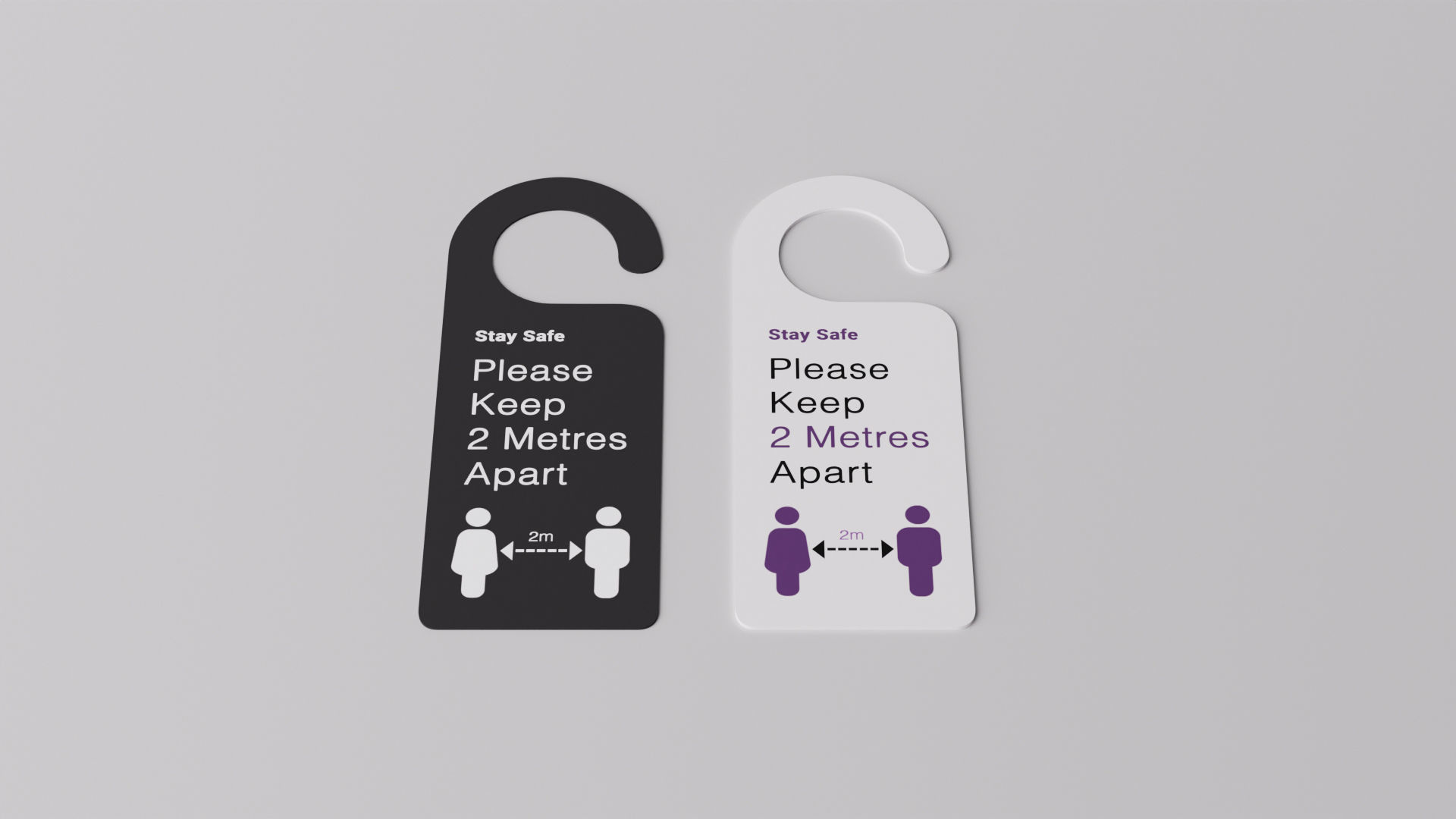 Covid Awareness Door Hangers 3D model | CGTrader