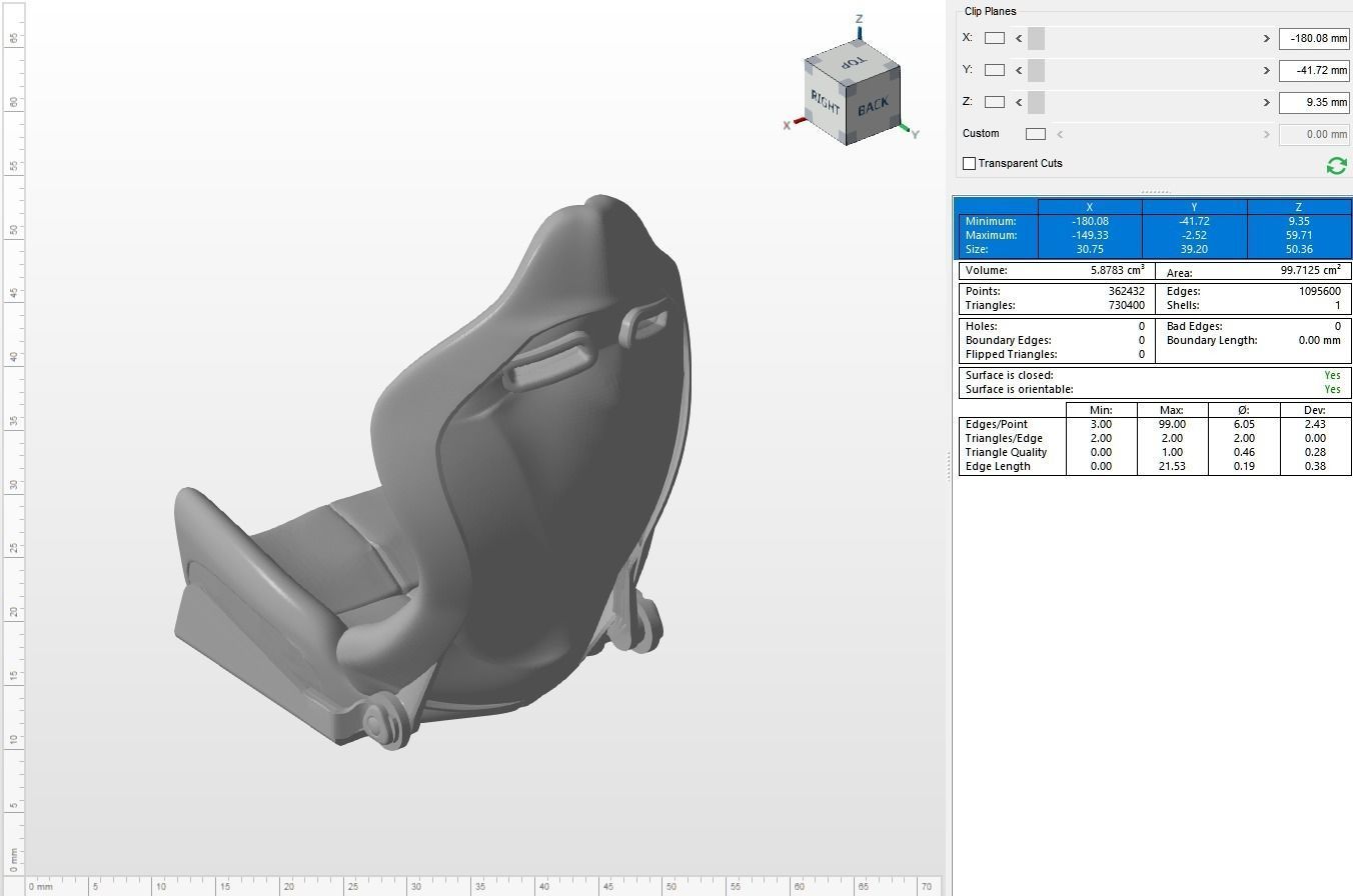 Bucket seat 3D model 3D printable | CGTrader