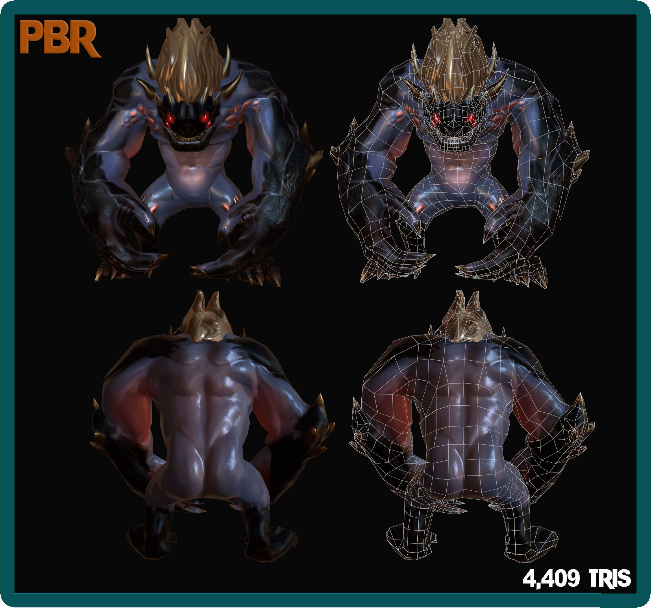 Unity Ready RPG Demon Boss - PBR - Stylized free VR / AR / low-poly 3D ...