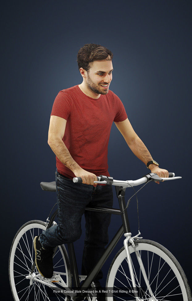 3x Popular Biker Man Bicycle Cycling Cyclist Bike 3D Model Collection ...