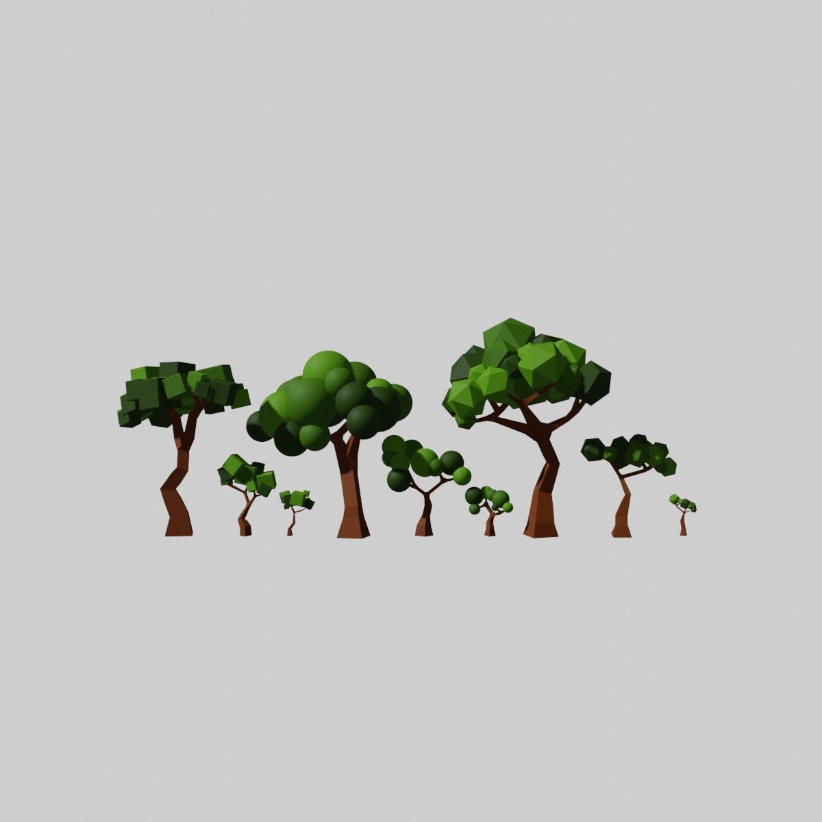 3D model Low Poly Stylised Tree Pack VR / AR / low-poly | CGTrader