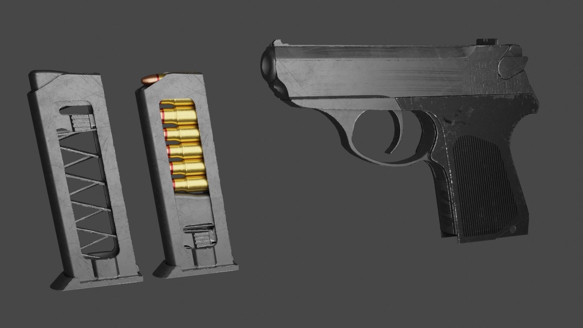 3D model PSM Handgun Low Poly VR / AR / low-poly | CGTrader