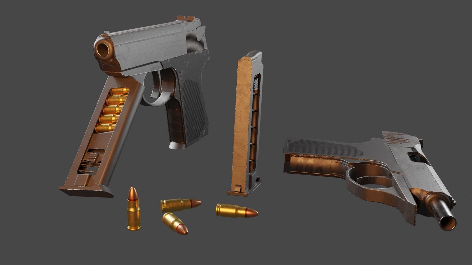 3D model PSM Handgun Low Poly VR / AR / low-poly | CGTrader