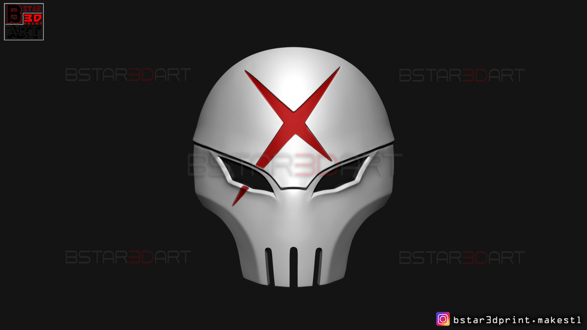 Red X Half Mask - DC comics 3D model 3D printable | CGTrader