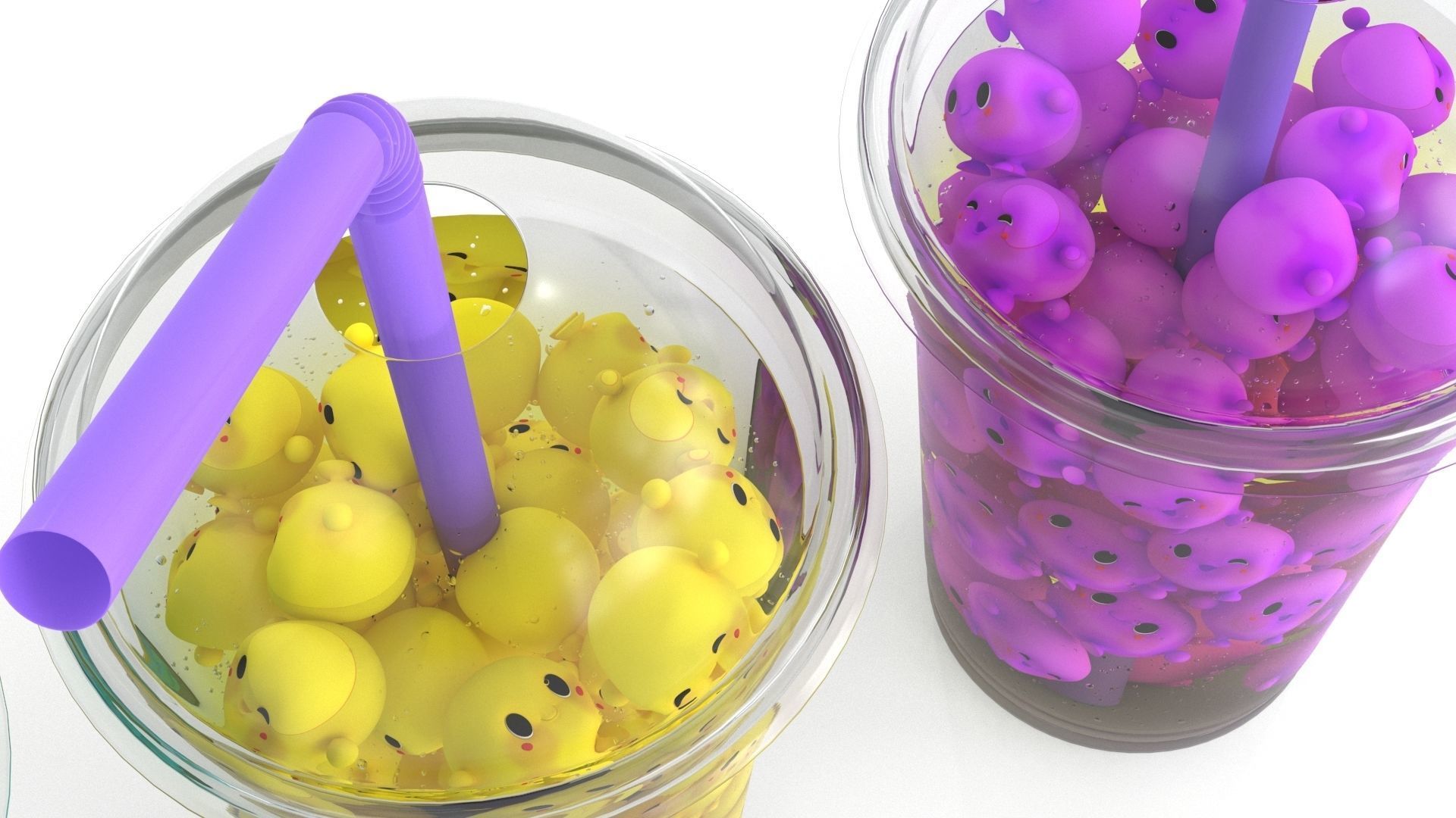 3D model Kawaii Shake Cocktail Lemonade VR / AR / low-poly | CGTrader