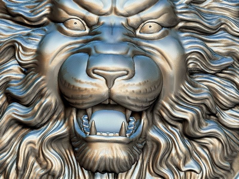 Lion Face design Shield 3D model 3D printable | CGTrader